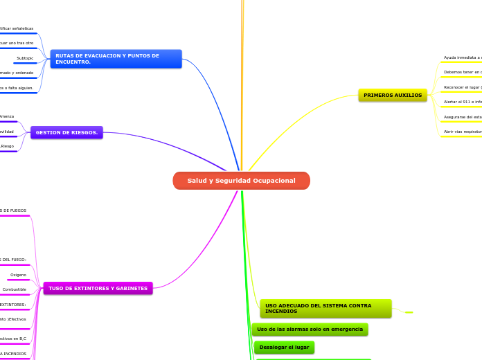 Salud y Seguridad Ocupacional - Mind Map